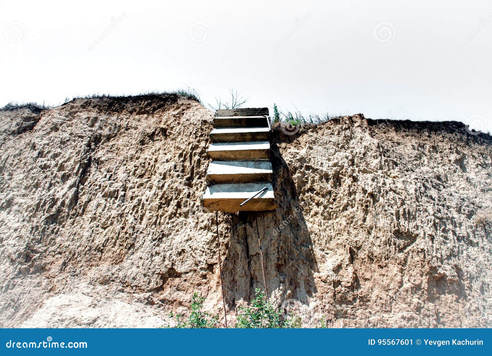Broken Old Ladder Rock Cliff Stock Image - Image of abandoned, stairway ...