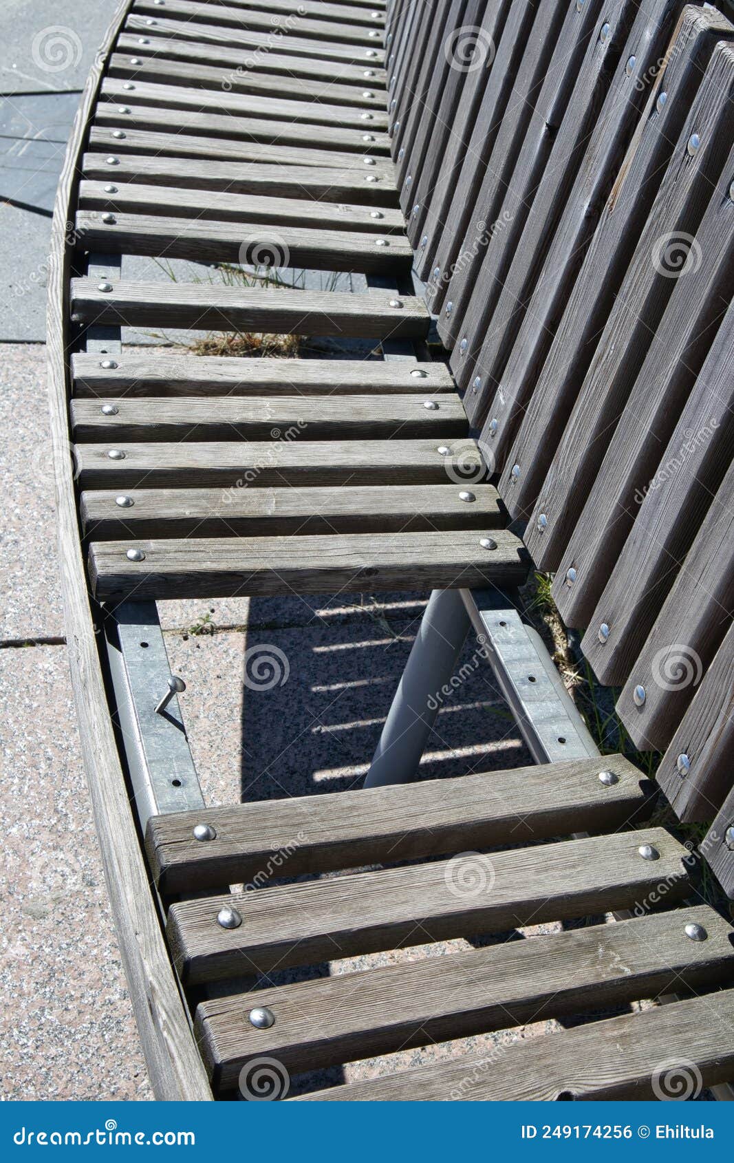 Broken old park bench stock photo. Image of vintage - 249174256