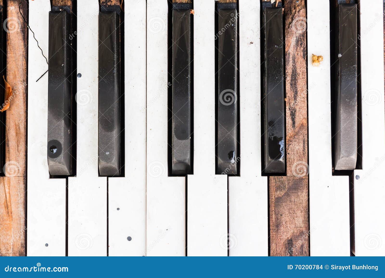 Broken Old Piano Keys stock photo. Image of ivory, dirty - 70200784