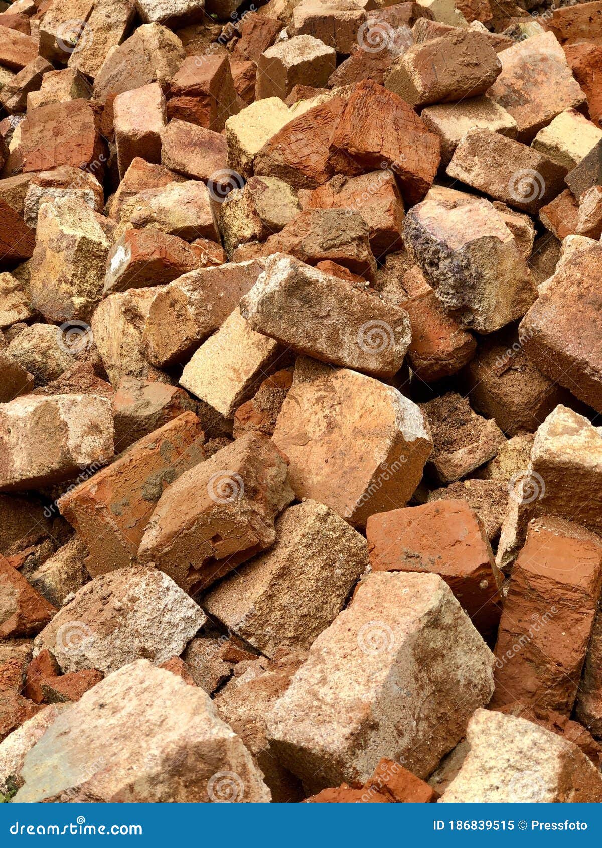 Broken Bricks Stack stock image. Image of collapse, builder - 186839515