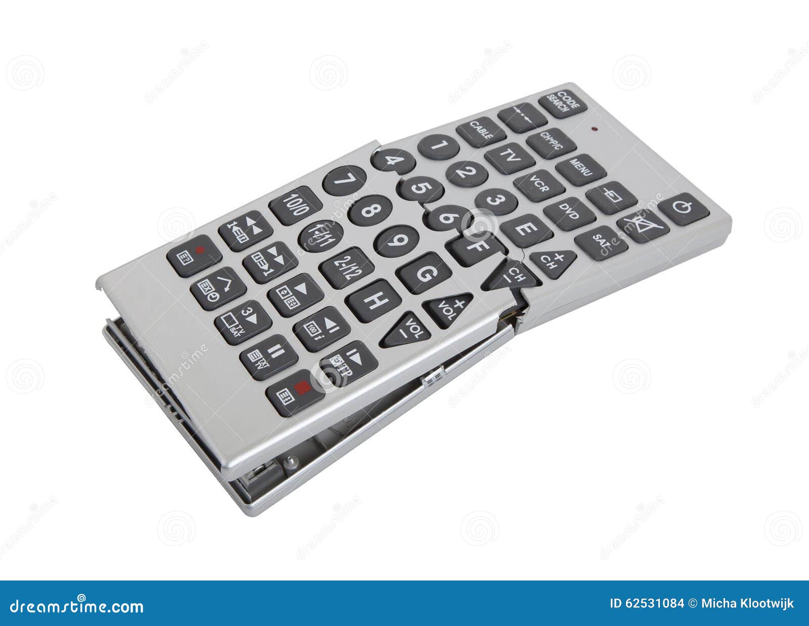 Broken Old Remote Control Tv Stock Photo - Image of entertainment ...