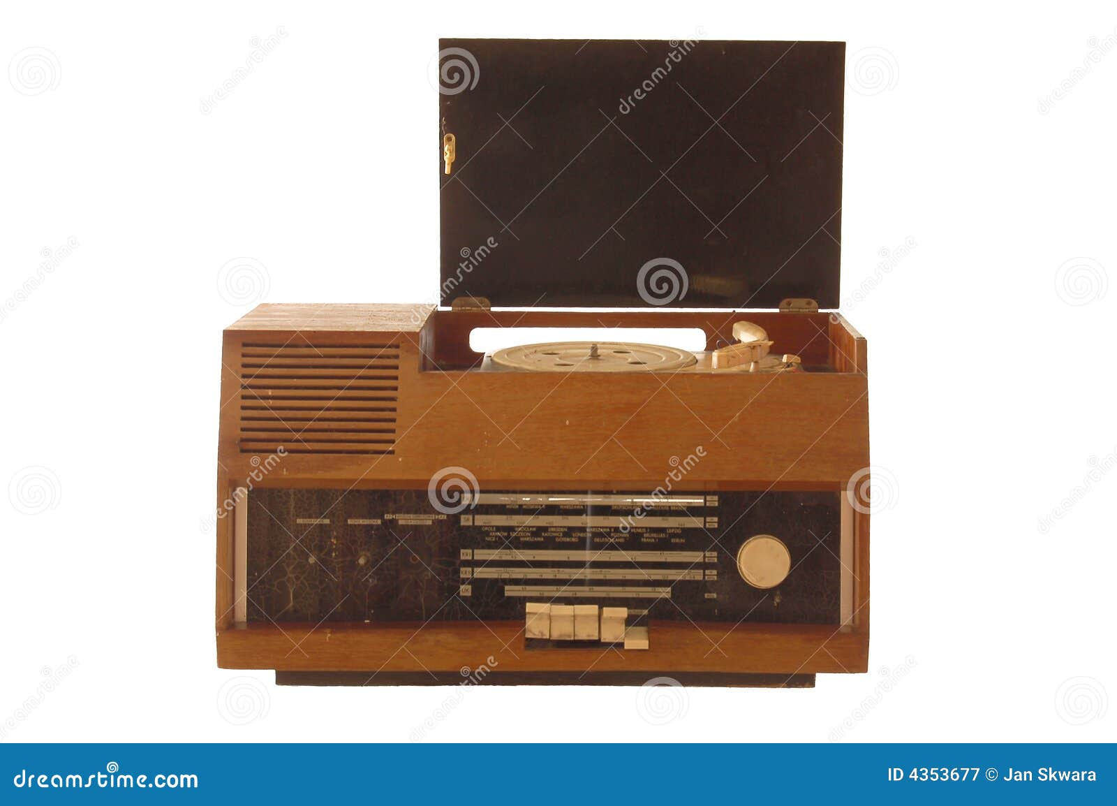 Broken old retro radio stock image. Image of antique, broadcast - 4353677