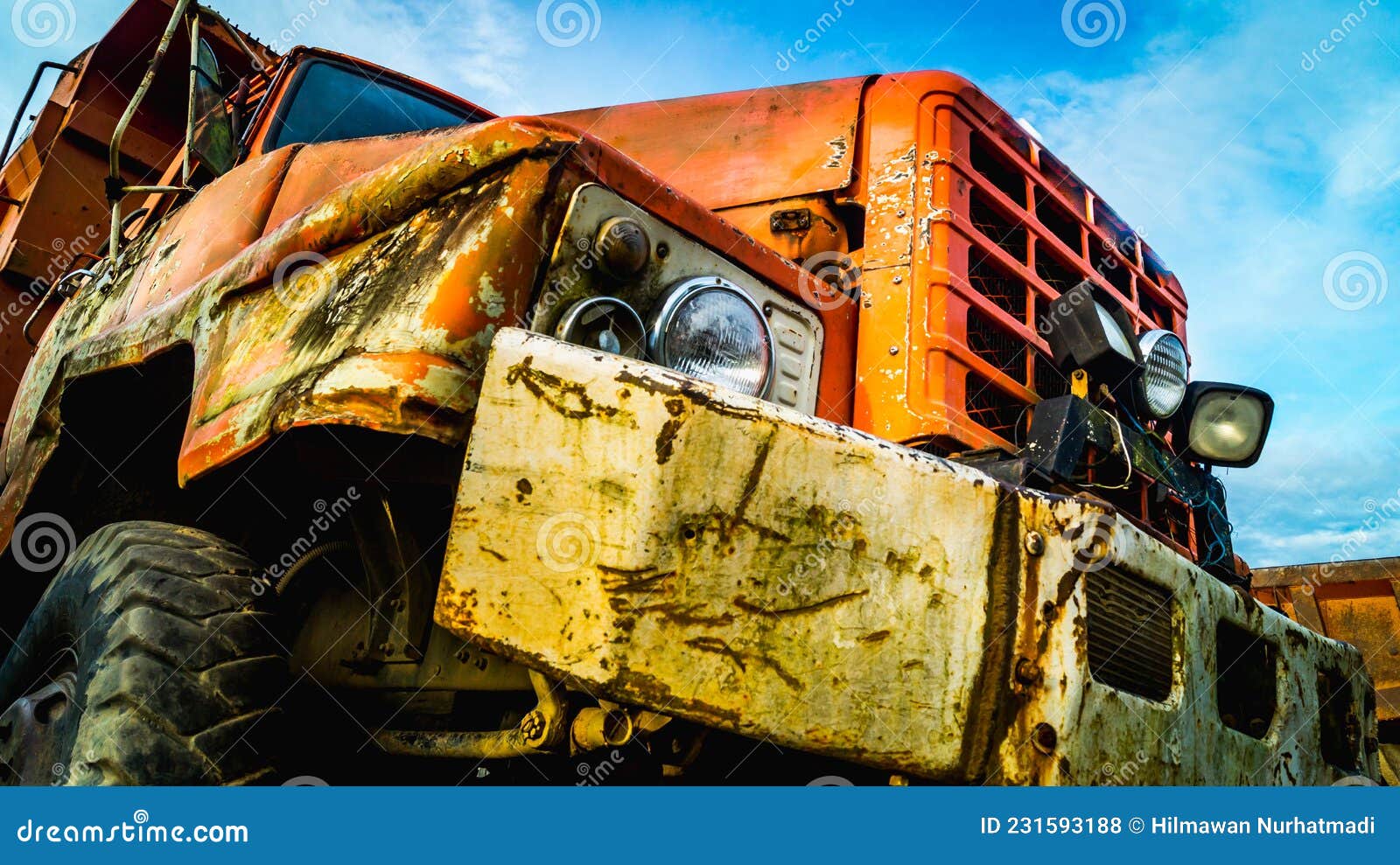 Broken old rusty truck stock photo. Image of borneo - 231593188