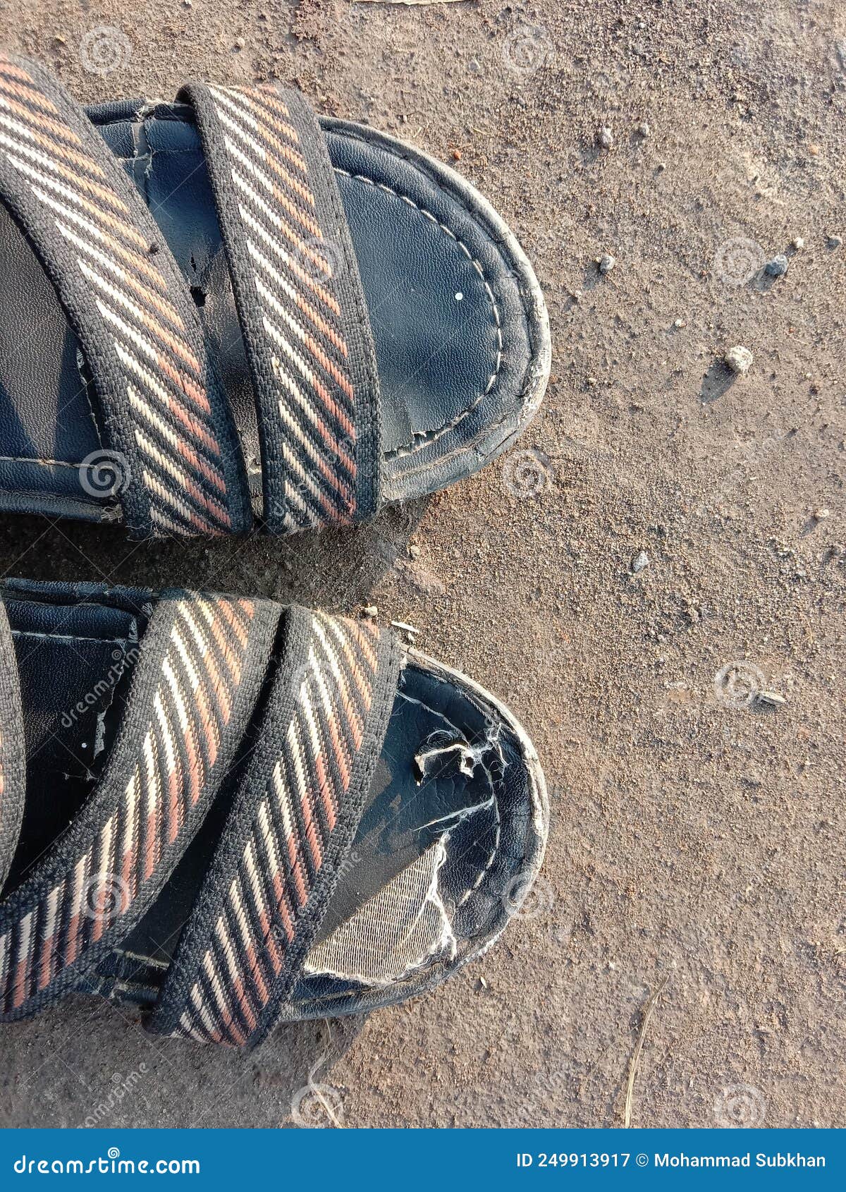 Broken old sandals stock image. Image of footwear, sandals - 249913917