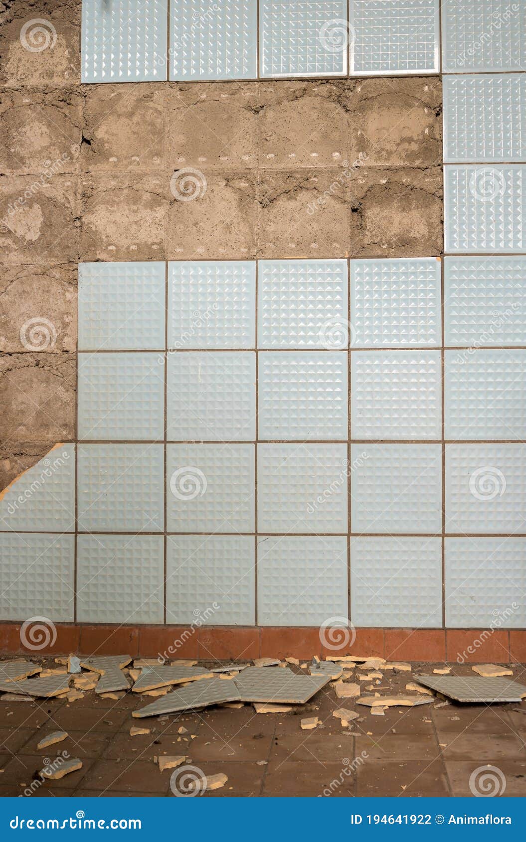 Broken Old Tiles in the Bathroom Stock Photo - Image of demolish ...
