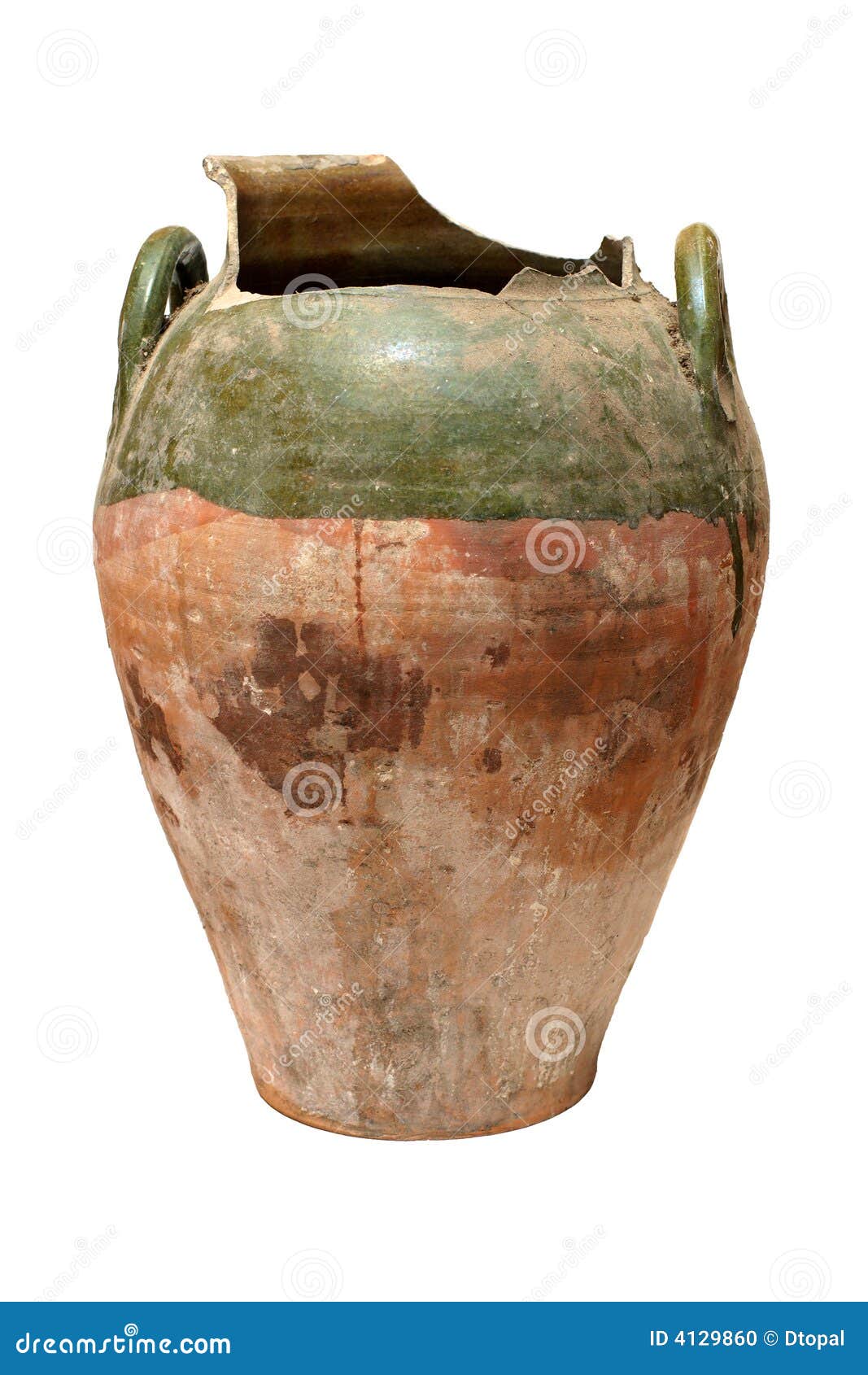 Broken Old Traditional Pot Stock Photo - Image: 4129860