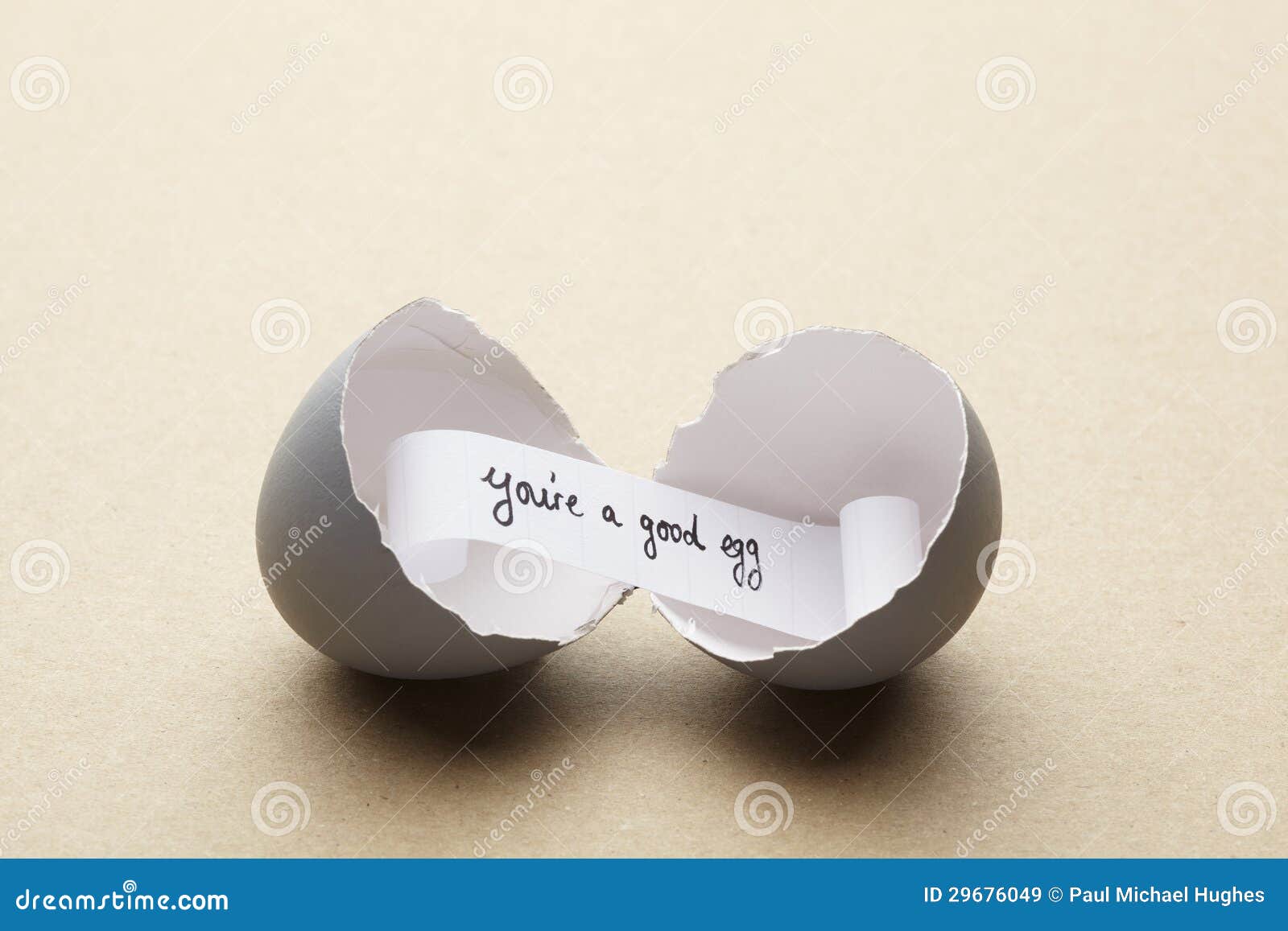 Broken Open Egg with You Re a Good Egg Message Inside Stock Image ...