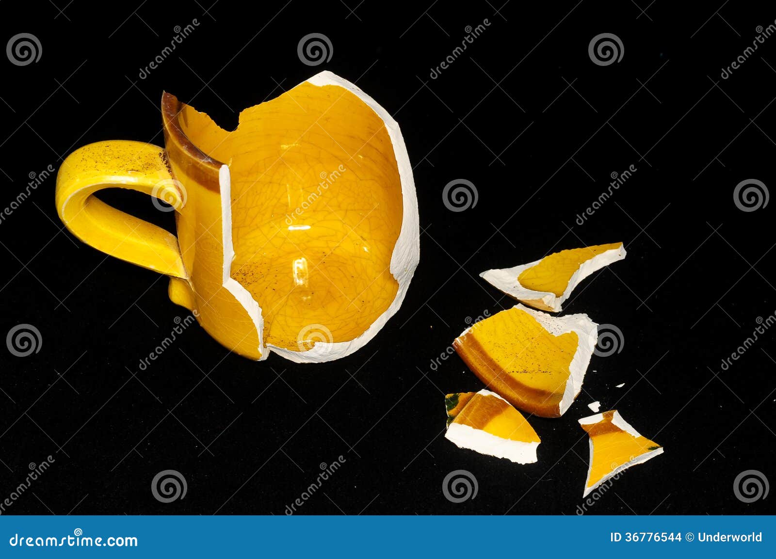 Broken Orange Coffe Cup stock photo. Image of broken - 36776544