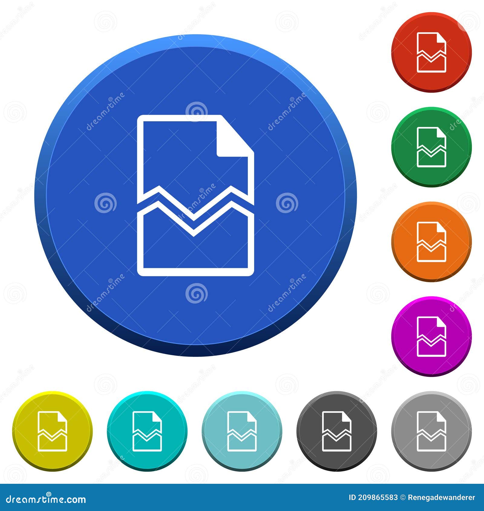 Broken Page Beveled Buttons Stock Vector - Illustration of list, record ...