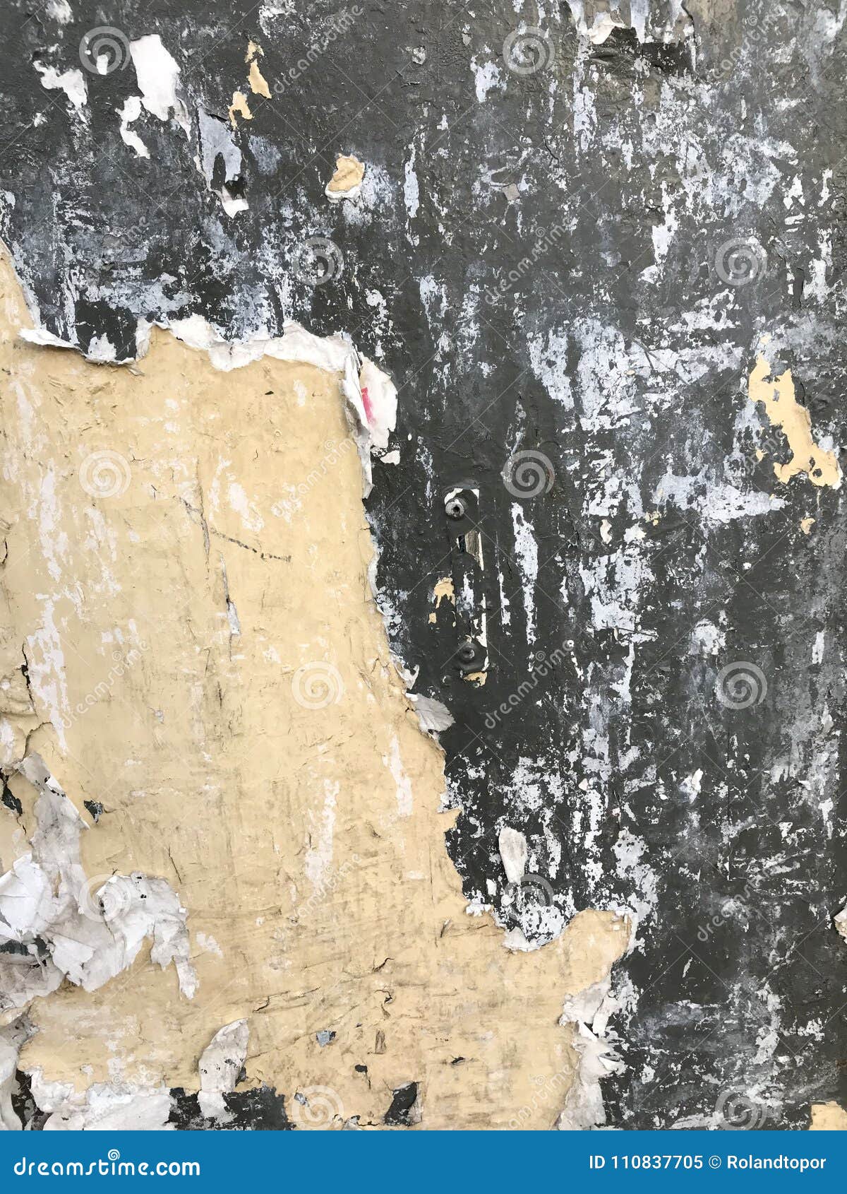 Broken Paper on Wall. Graphic Elements and Background Stock Image ...