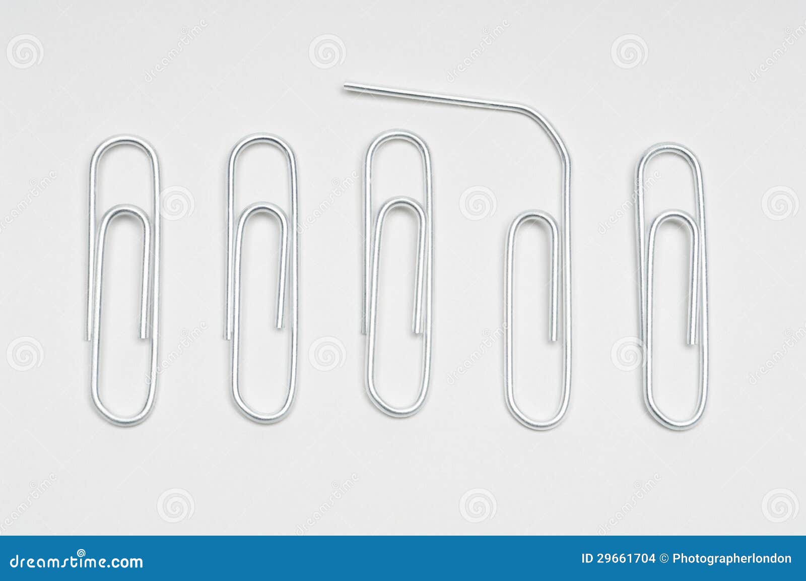 Broken Paperclip stock photo. Image of gray, paperclip - 29661704