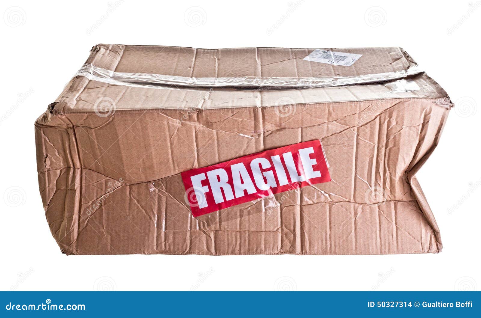 Broken parcel stock photo. Image of parcel, mashed, cardboard - 50327314