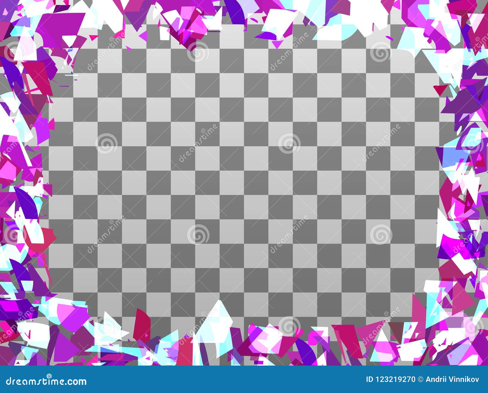 Broken Particle Frame on a Transparent Background. Scattered Particles ...