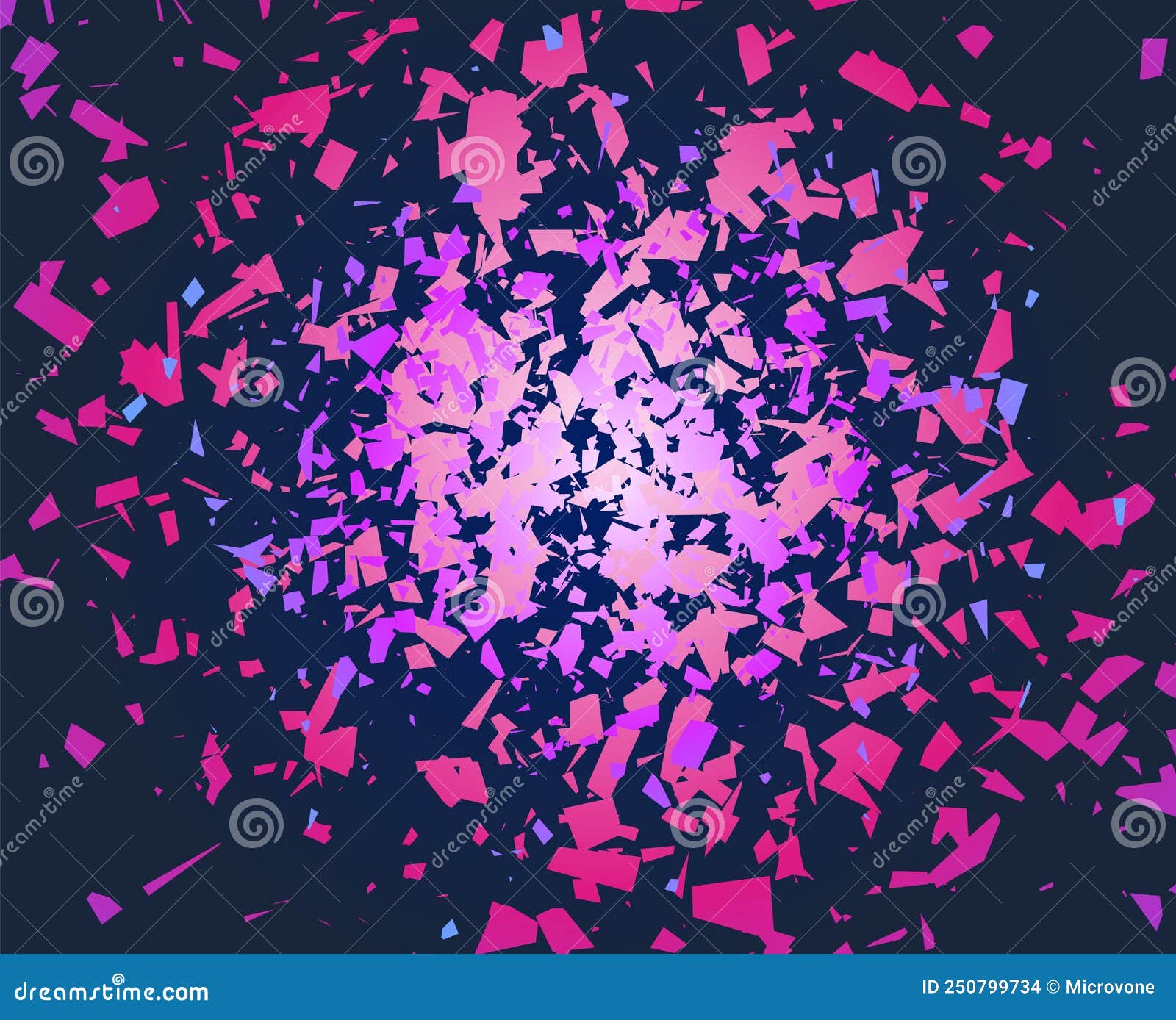 Broken Particles Burst. Shattered Style Background, Colorful Abstract ...