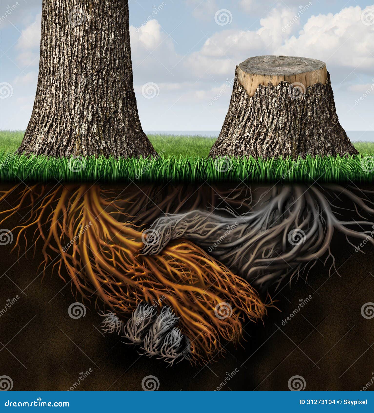 Broken Partnership stock illustration. Illustration of handshake - 31273104