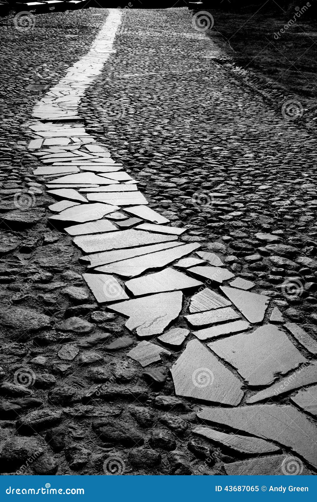 Broken path stock image. Image of stones, broken, slabs - 43687065