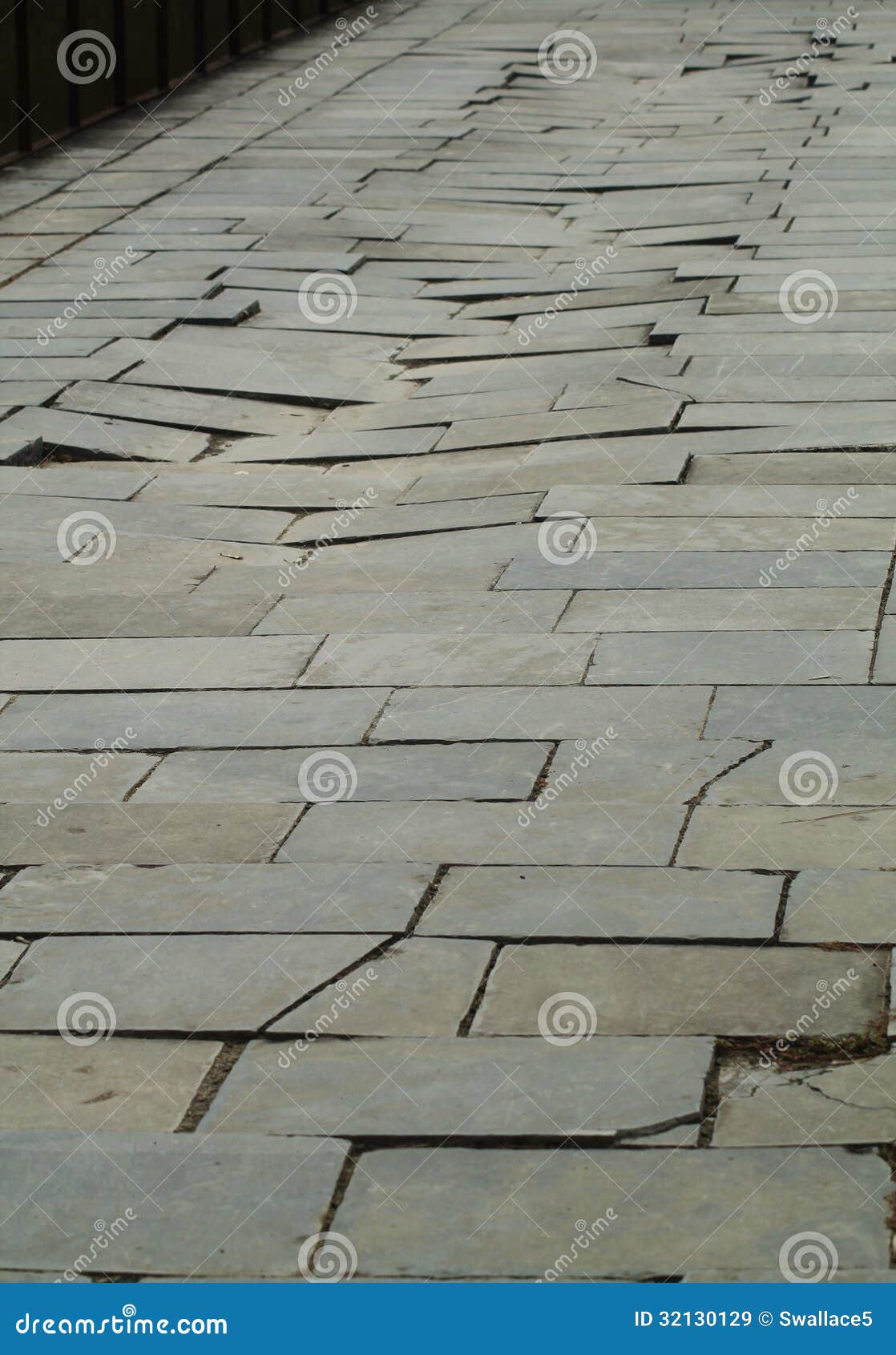 Broken Pathway stock image. Image of fallen, path, crooked - 32130129