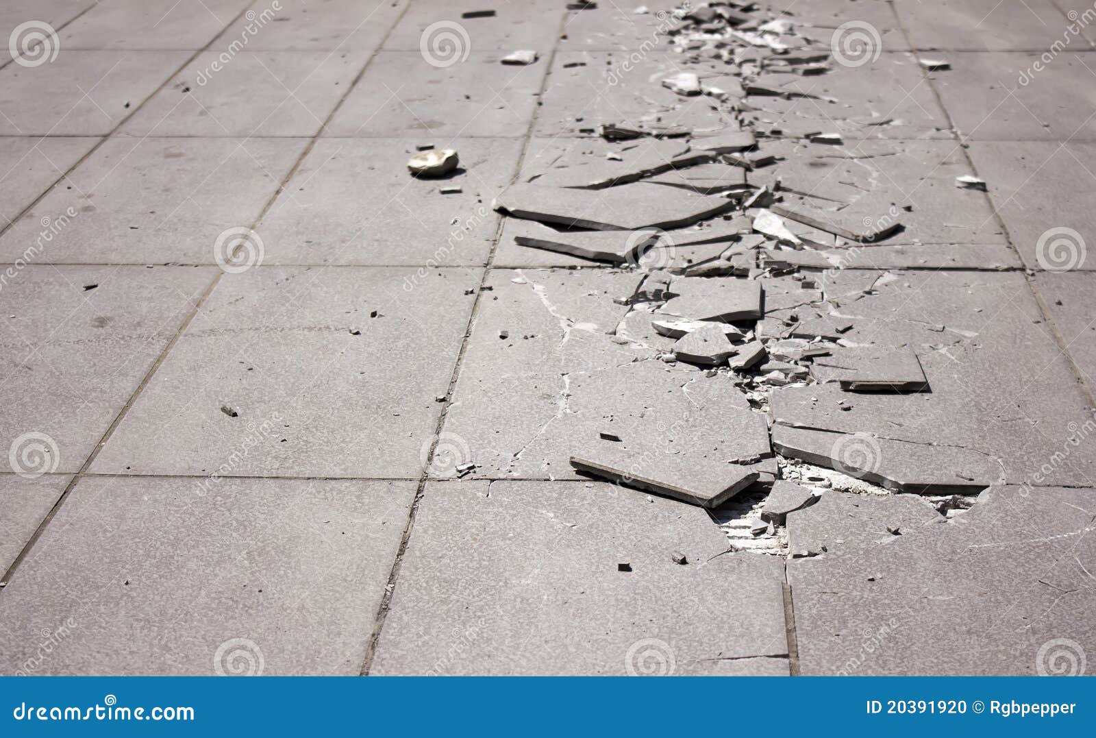 Broken pavement stock photo. Image of danger, repair - 20391920