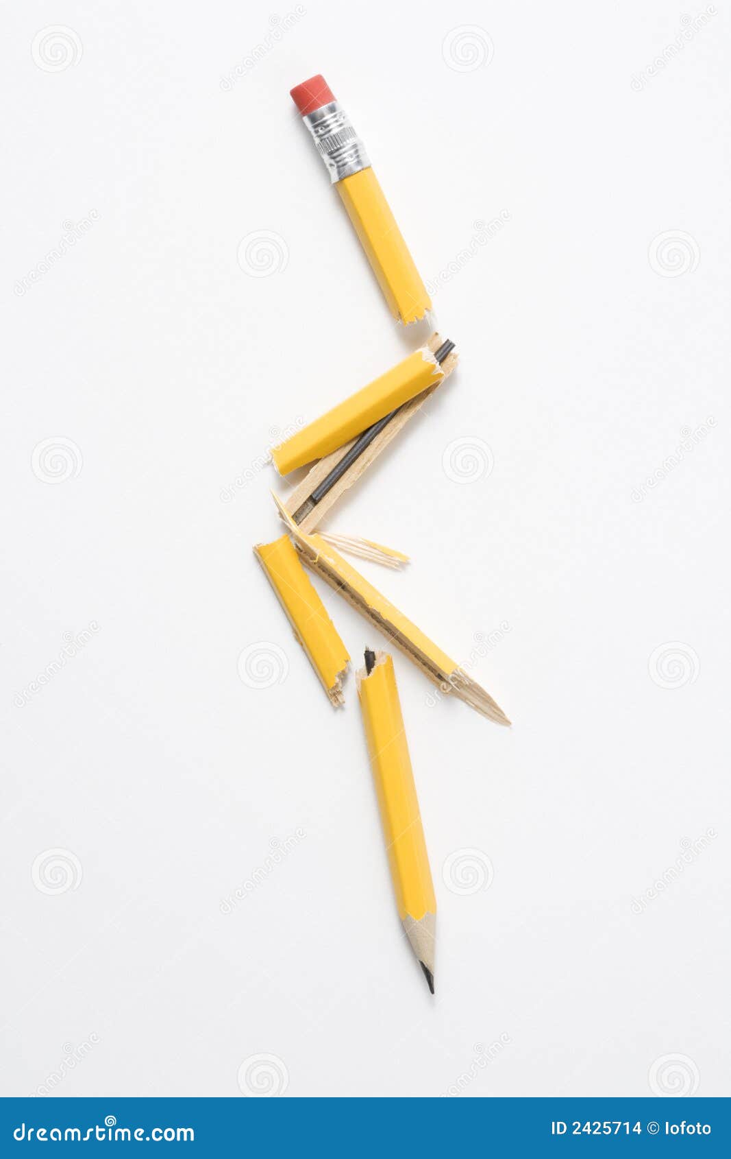 Broken pencil. stock photo. Image of small, break, life - 2425714