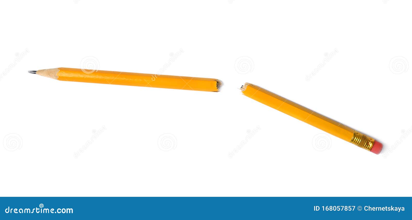 Broken Pencil Isolated on White Stock Image - Image of isolated, tool ...