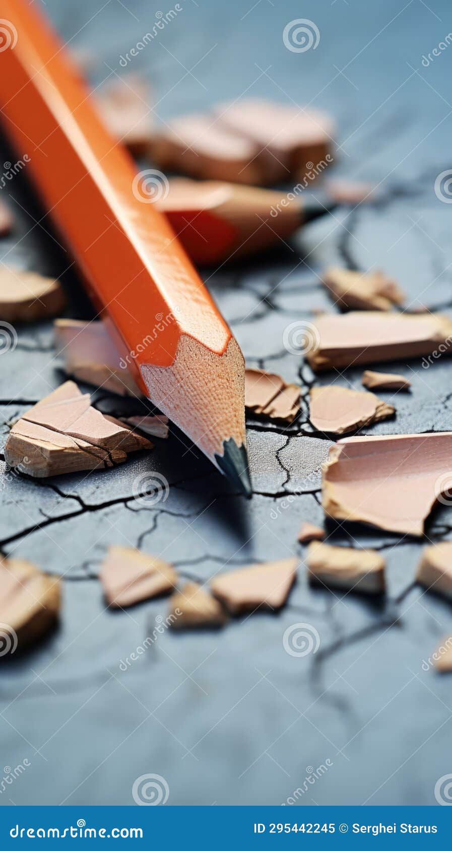 A Broken Pencil Lying on the Ground with a Broken Piece of Paper, AI ...