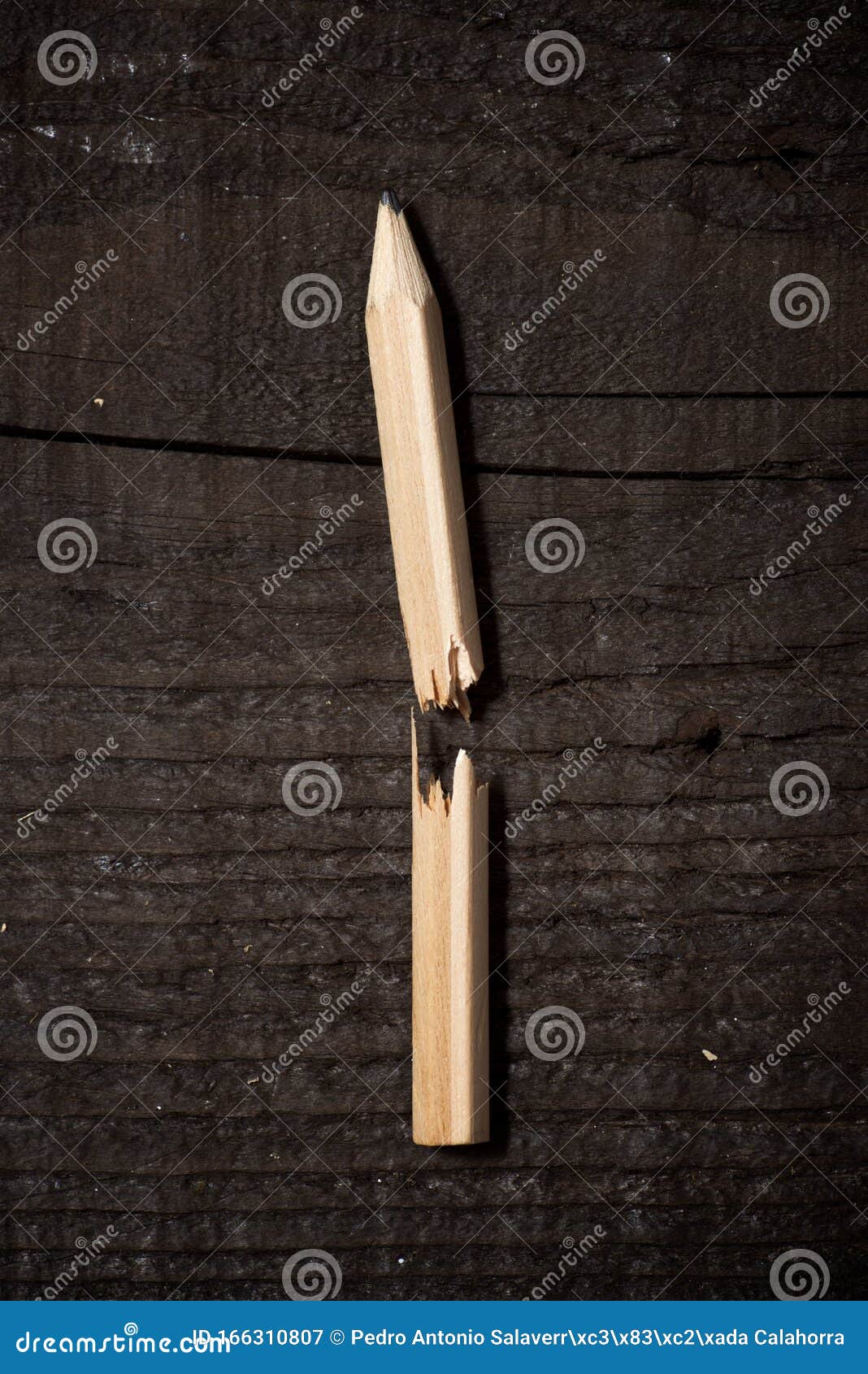 Broken pencil view stock image. Image of education, flat - 166310807