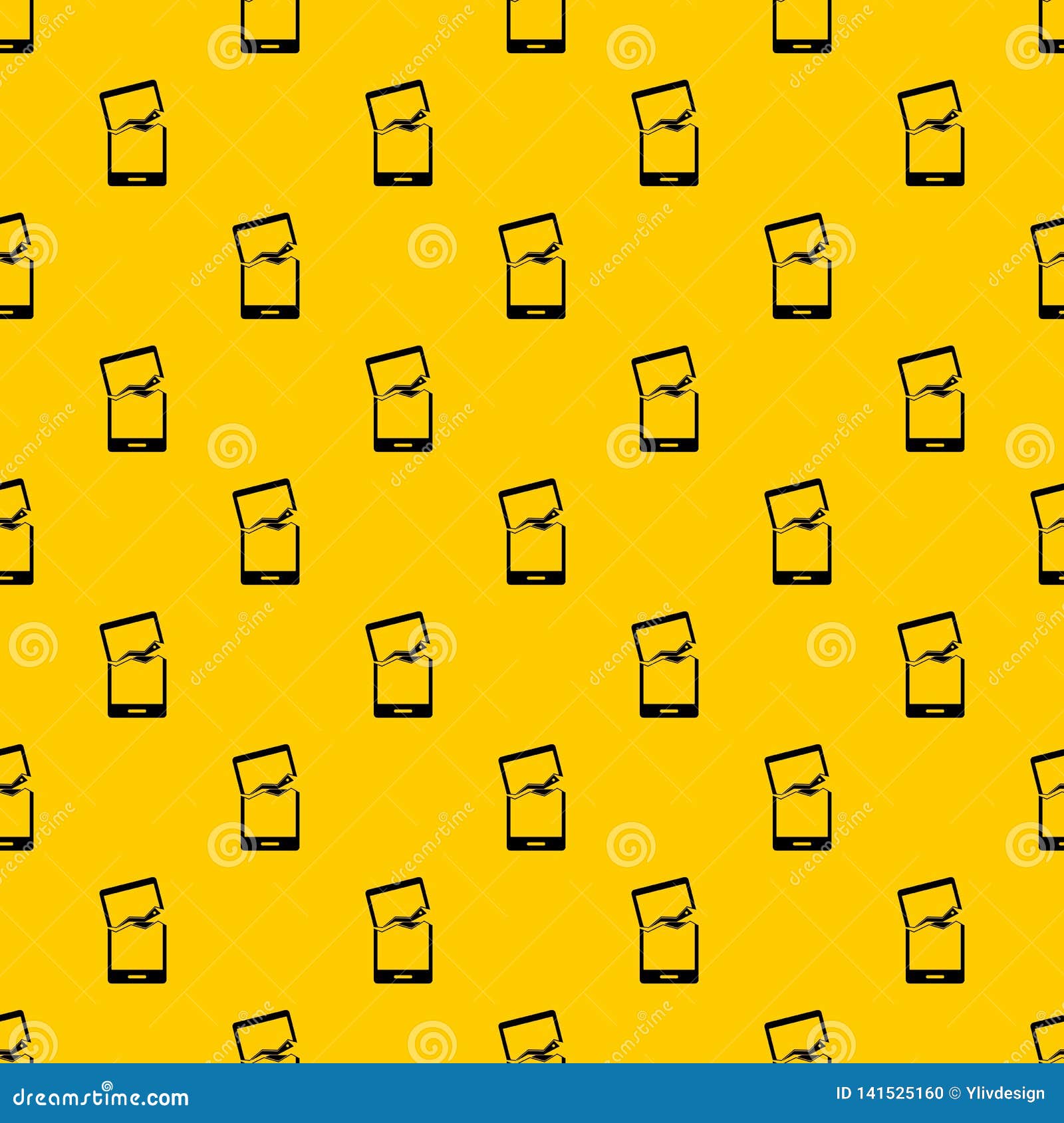 Broken Phone Pattern Vector Stock Vector - Illustration of screen ...