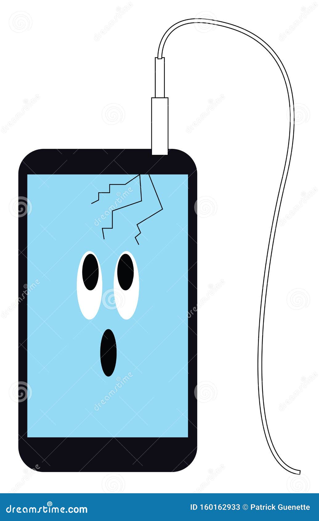 Broken Phone, Vector or Color Illustration Stock Vector - Illustration ...