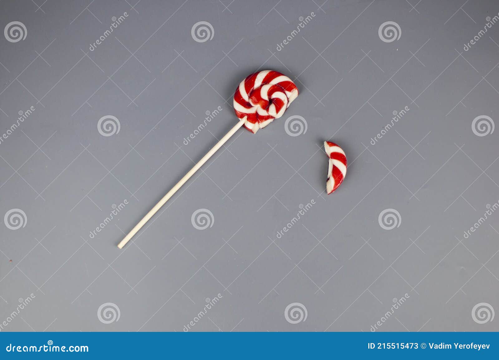 Broken in Pieces Candy on a Stick. Stock Image - Image of lolly ...
