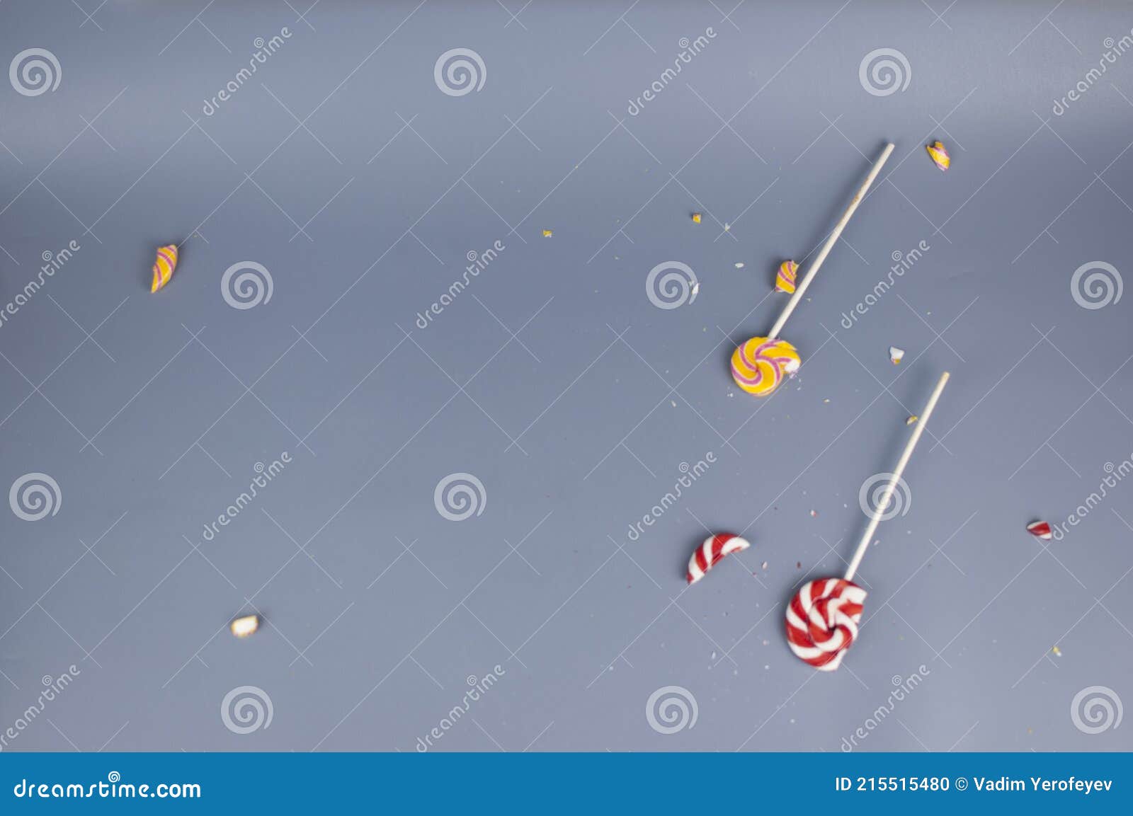 Broken in Pieces Candy on a Stick. Stock Photo - Image of gift ...