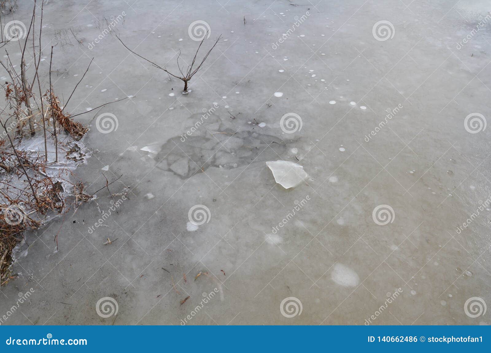 Broken Pieces of Frozen Water Ice on Lake Stock Photo - Image of nature ...