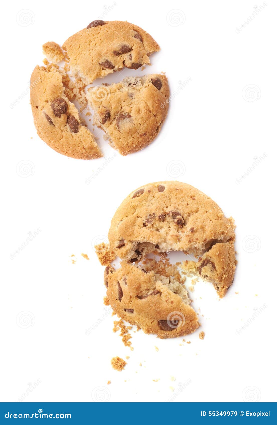 Broken into Pieces Round Cookie Stock Image - Image of dainty ...