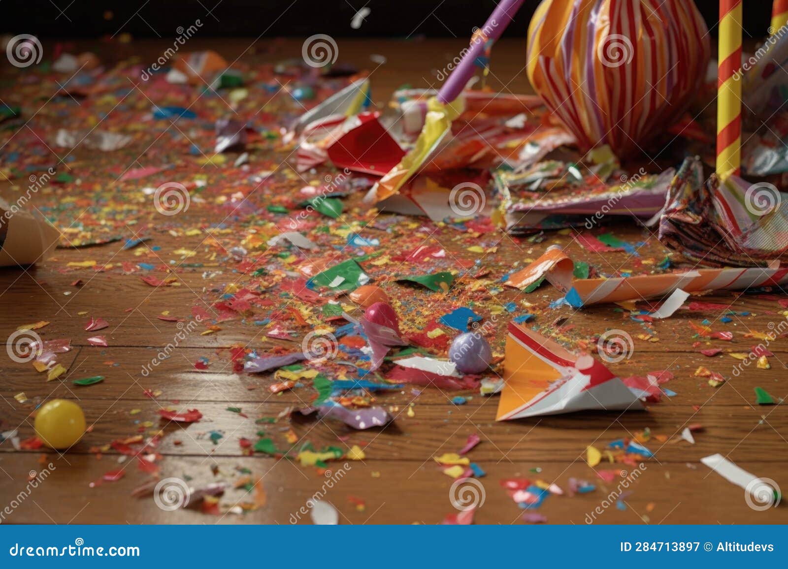 Broken Pinata Round Isolation On White Background. For Traditional ...