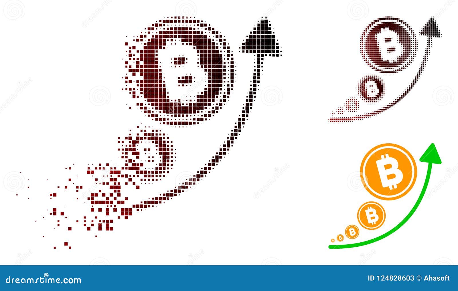 Broken Pixel Halftone Bitcoin Inflation Trend Icon Stock Vector ... Broken Pixel Halftone Bitcoin Inflation Trend Icon Stock Vector ...