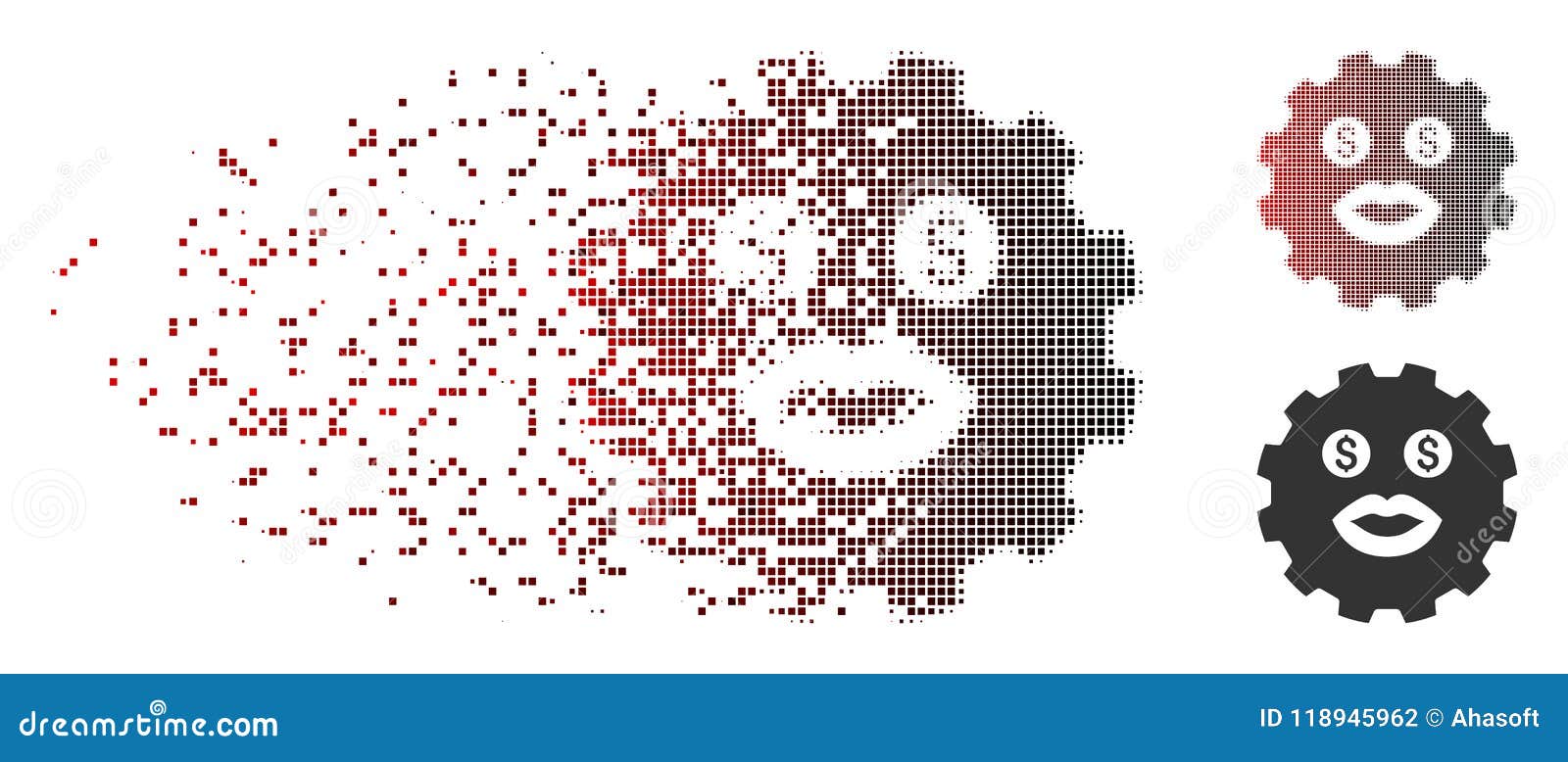Broken Pixel Halftone Prostitute Smiley Gear Icon Stock Vector ... Broken Pixel Halftone Prostitute Smiley Gear Icon Stock Vector ...