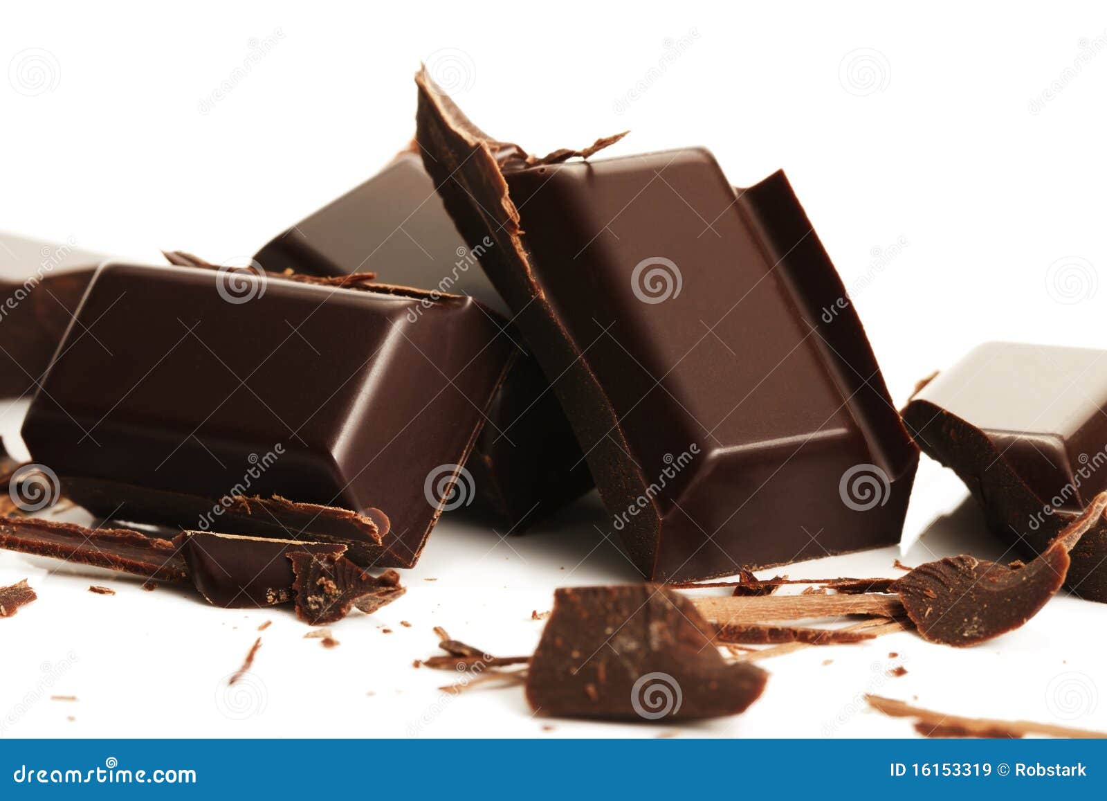 Broken Plain Chocolate Pieces Stock Image - Image of broken, snack ...