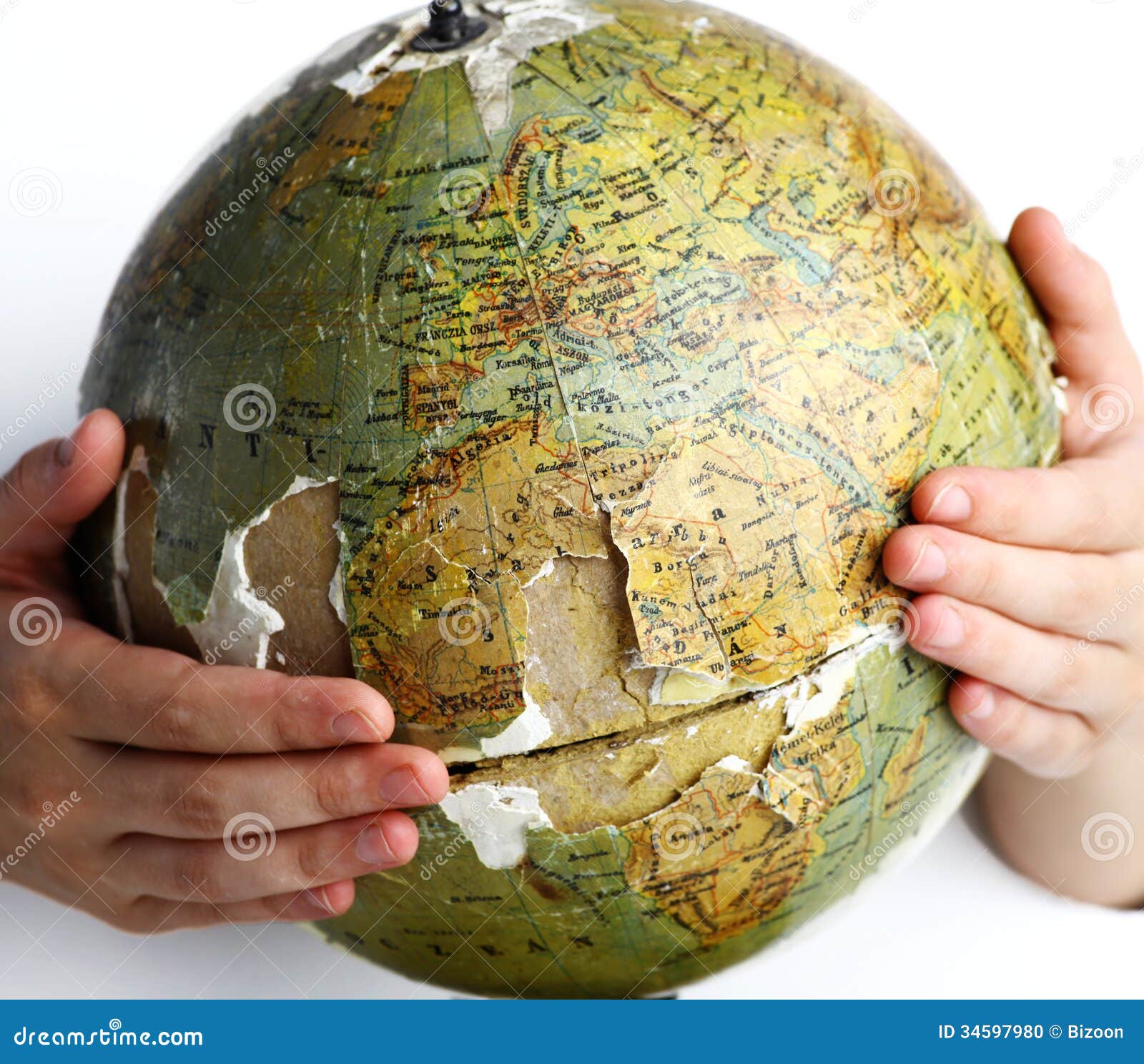 Broken Planet stock photo. Image of help, dead, destruction - 34597980