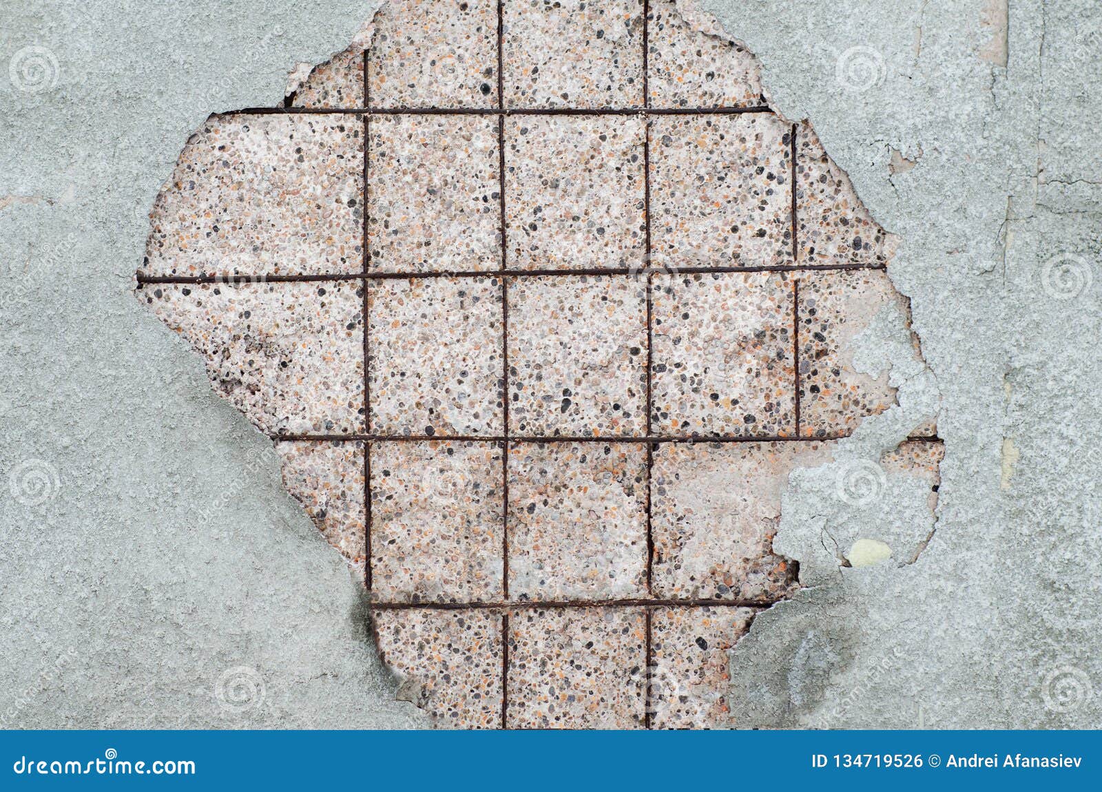 A Broken Plaster on a Concrete Wall, Background Texture Stock Photo ...