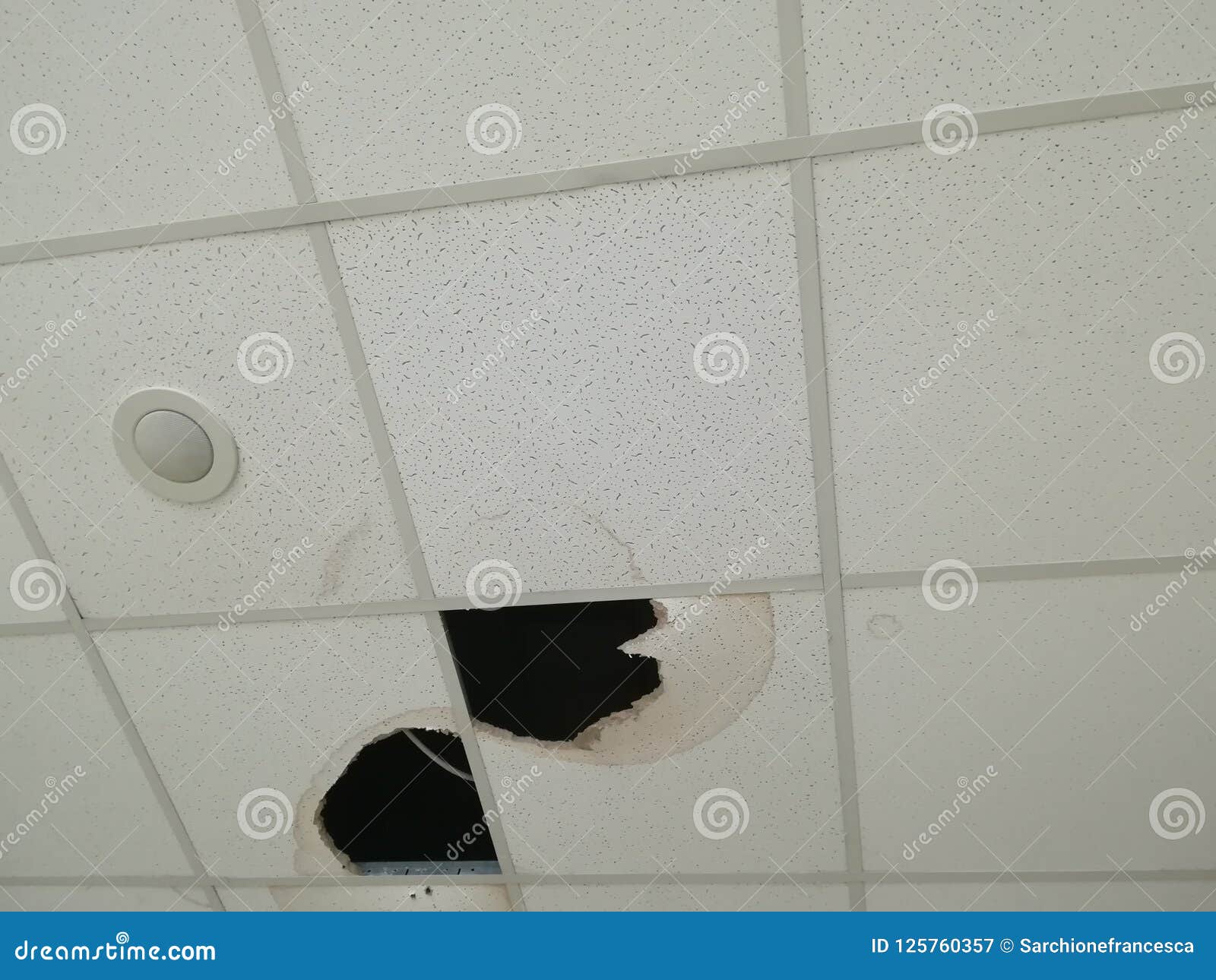 Broken Plasterboard Countertop Stock Image - Image of ...