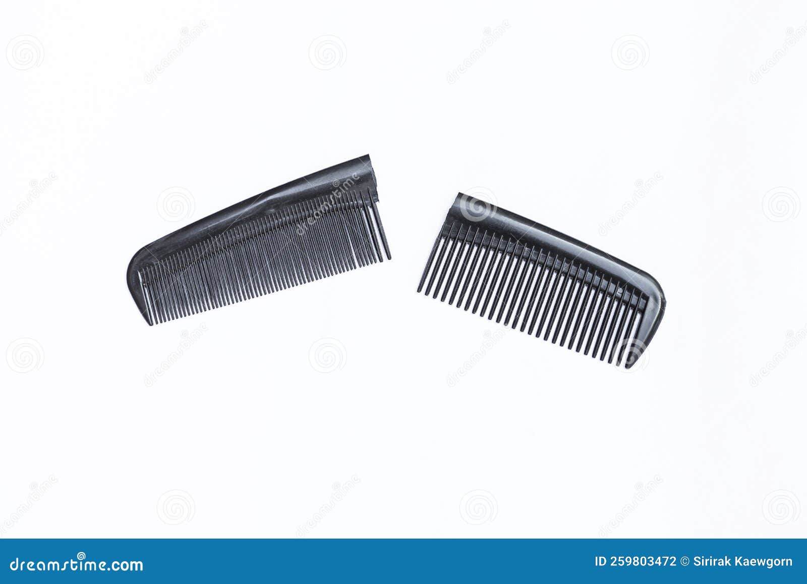 Broken Plastic Comb with Space on White Background Stock Photo - Image ...