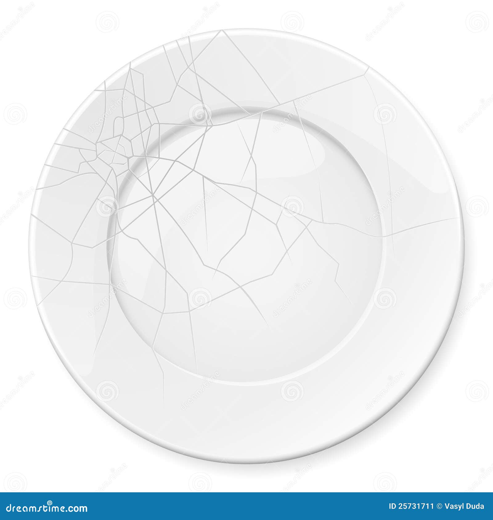 Broken Plate stock vector. Illustration of divorce, abstraction - 25731711