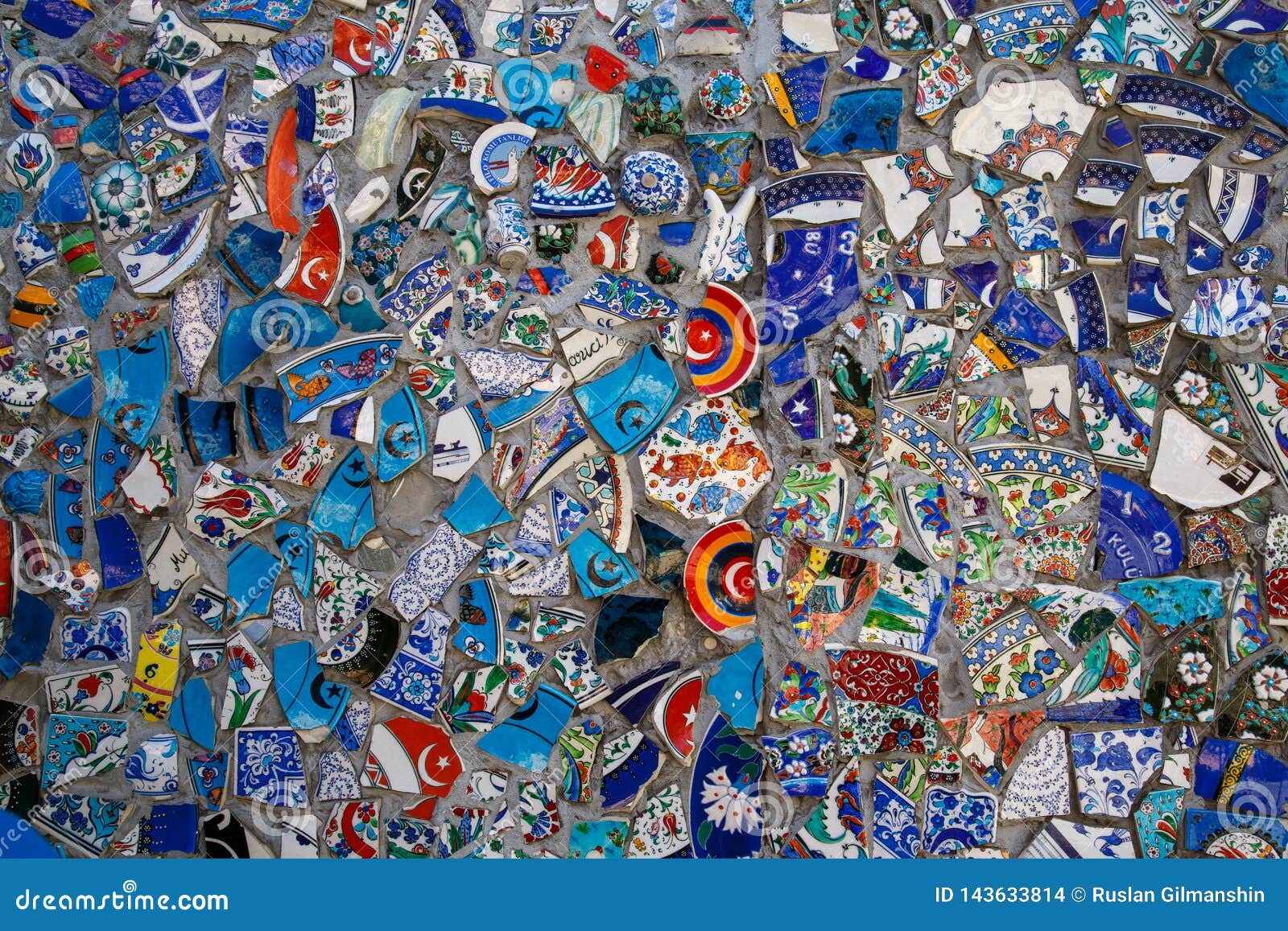 Broken Plate Colorful Debris Mosaic Background, Abstract Art Design of ...