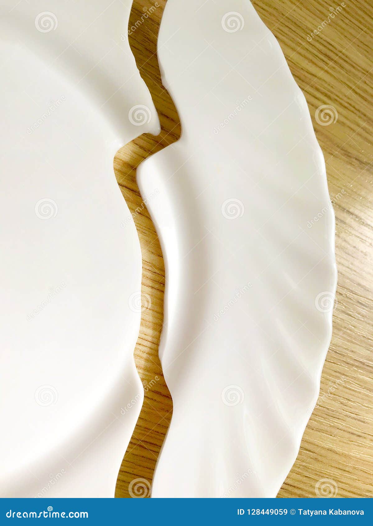 Broken Plate on the Table, on the Floor. Stock Image - Image of shard ...