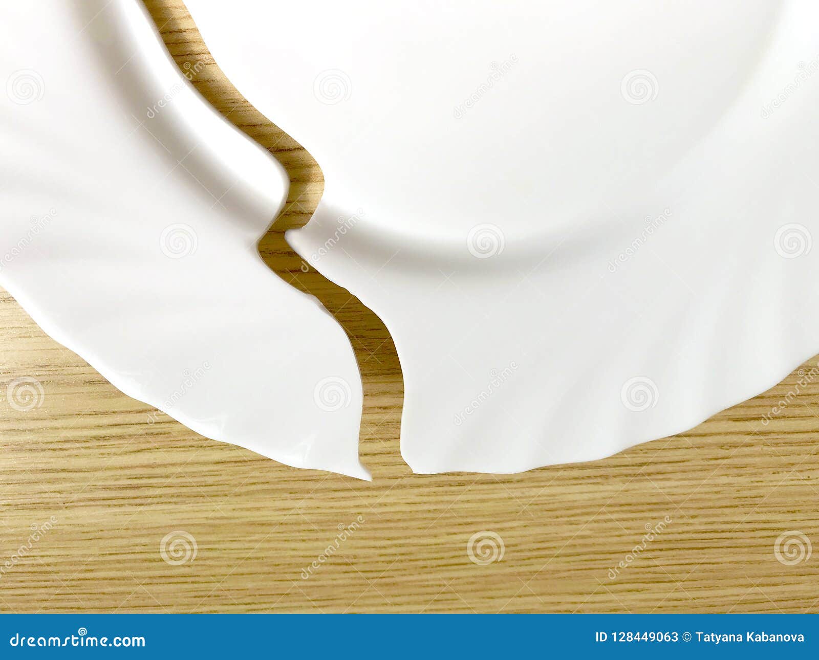 Broken Plate on the Table, on the Floor. Stock Image - Image of kitchen ...