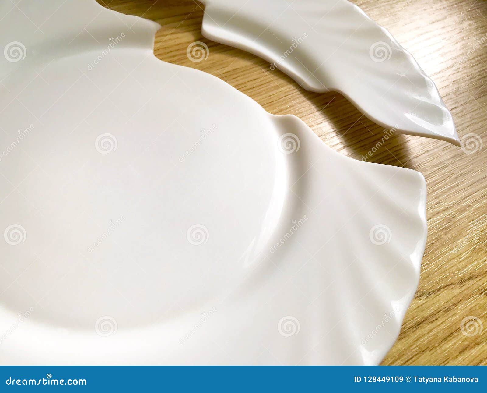 Broken Plate on the Table, on the Floor. Stock Image - Image of broken ...
