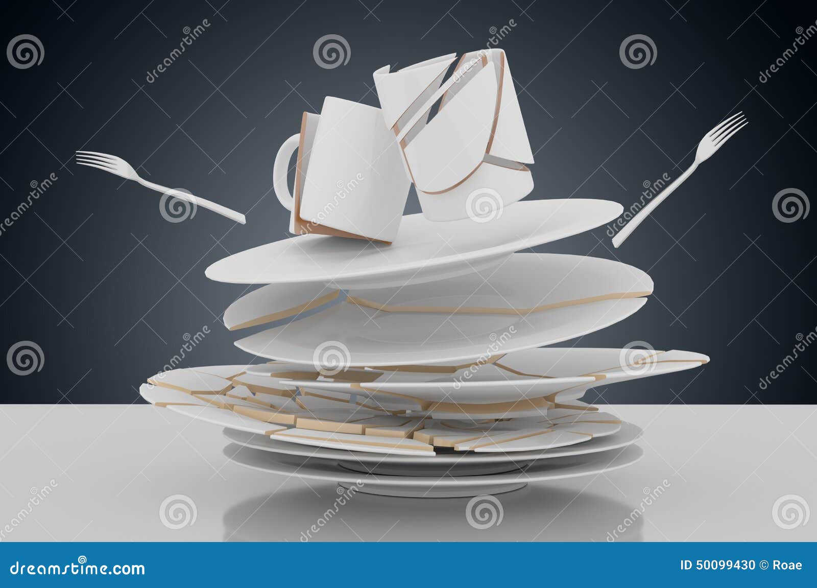 Broken plates stock illustration. Illustration of crack - 50099430