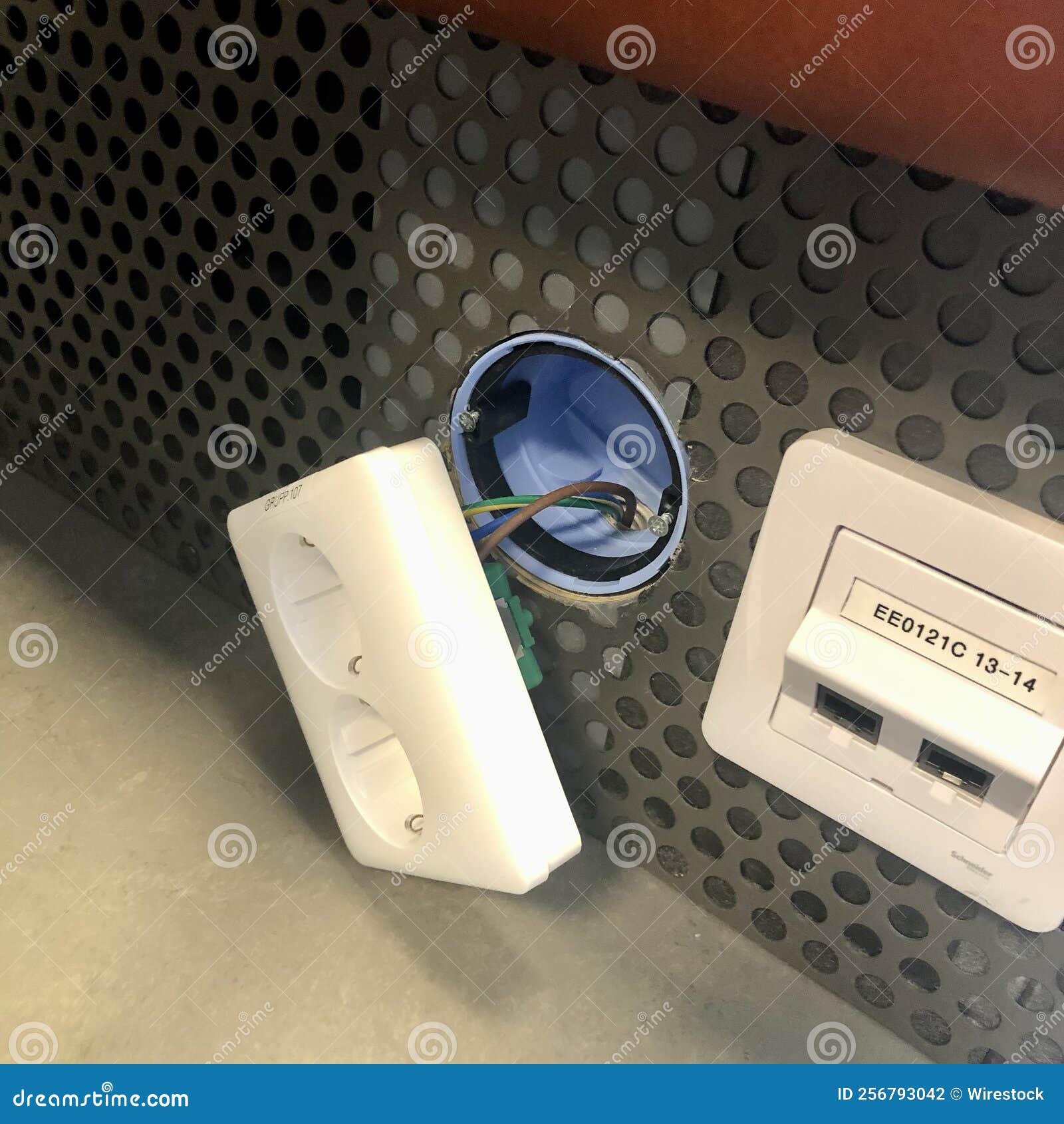 Public Socket For Recharging Electricity For Electric Vehicles, White ...