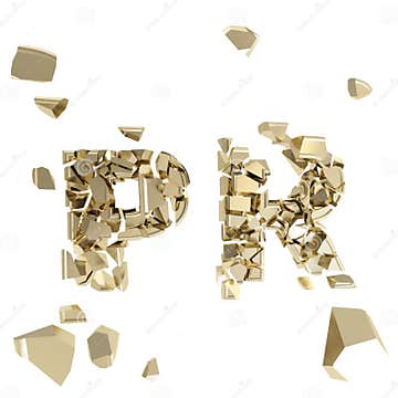 Broken PR Metaphor, Smashed Word Explosion Stock Illustration ...