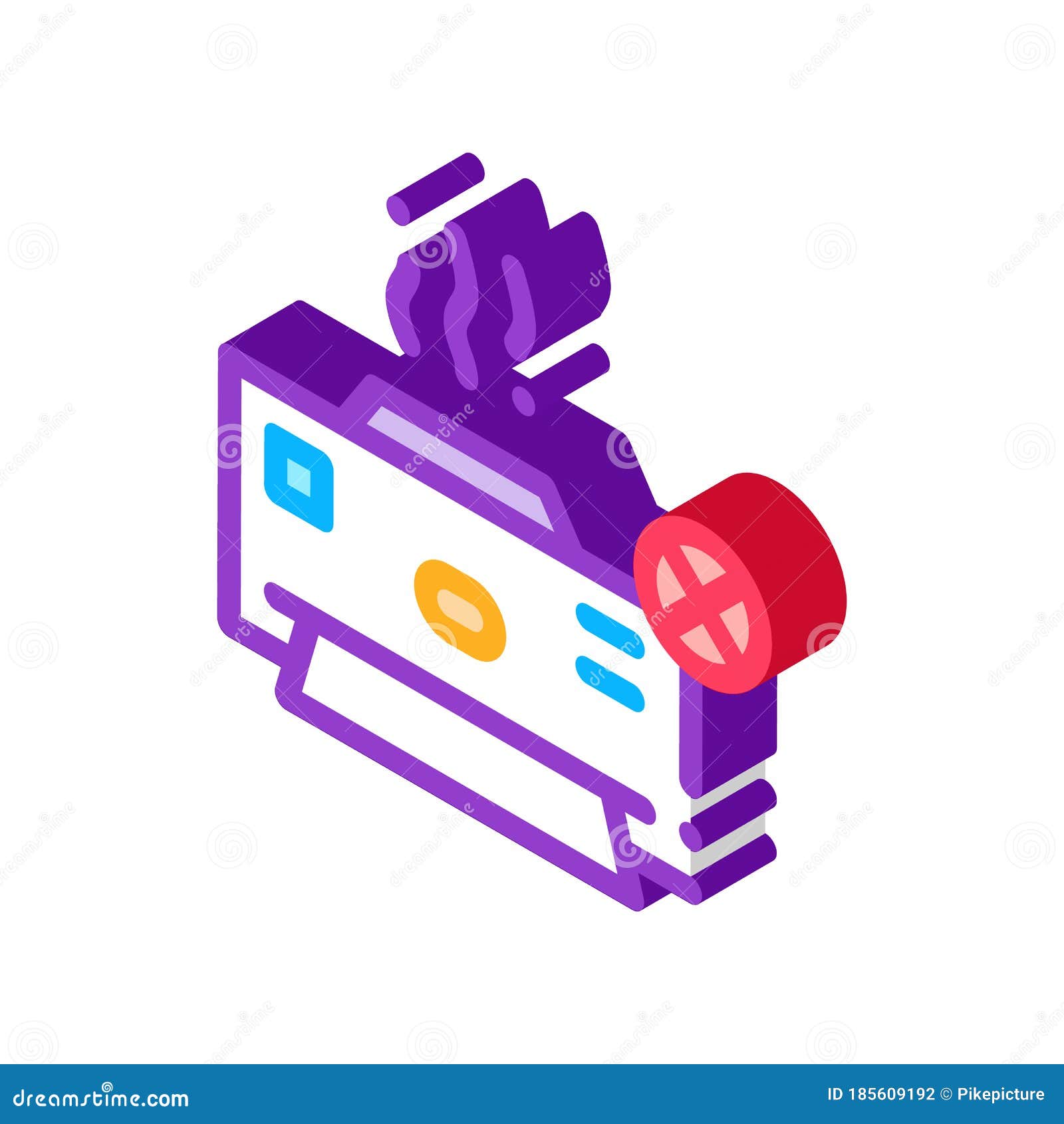 Broken Printer Isometric Icon Vector Illustration Stock Vector ...