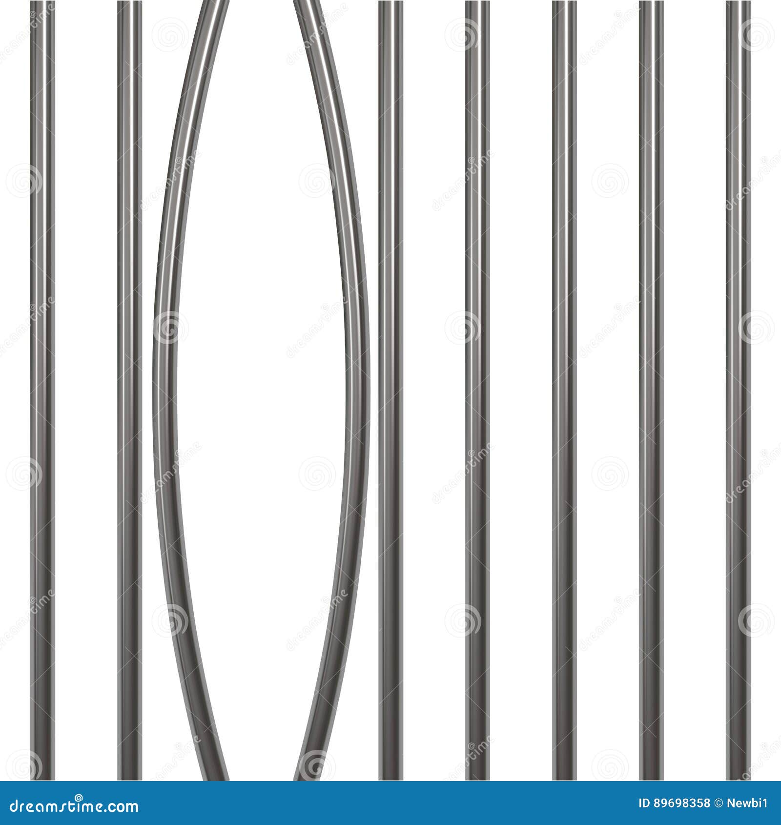 Broken Prison Bars on White Stock Vector - Illustration of freedom ...